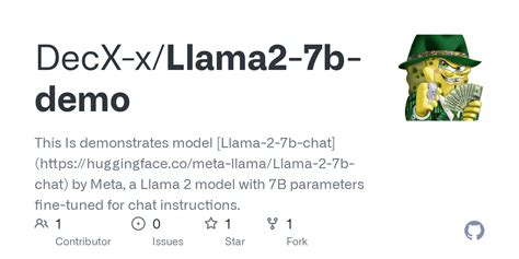 github decx x llama2 7b demo this is demonstrates model [llama 2 7b