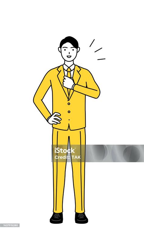 양복을 입은 사업가가 가슴을 두드리는 간단한 선 그리기 그림 Shinnyushain에 대한 스톡 벡터 아트 및 기타 이미지 Shinnyushain 가슴 두드리기 경제