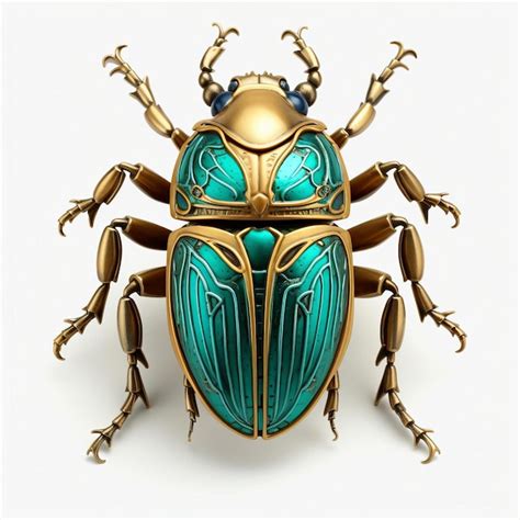 Magnificent Scarab Beetles In 3d Realism Premium Ai Generated Image