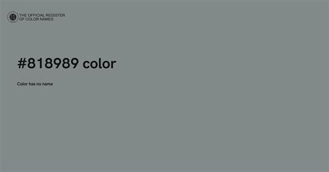 Color 818989 The Official Register Of Color Names