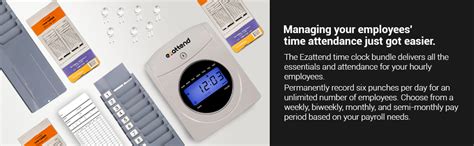 Time Clock For Employees Small Business Manual Punch Card
