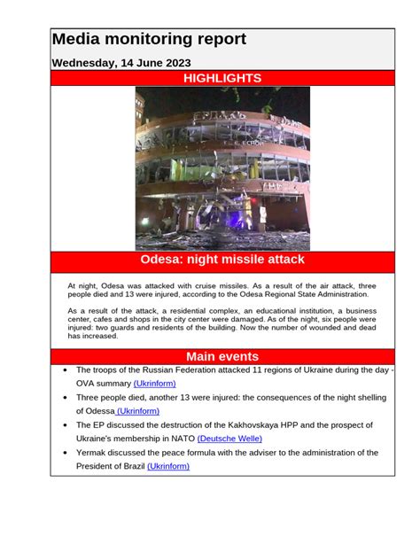 Media Monitoring Report 14 06 2023 Pdf