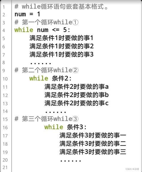 Python中关于while循环语句嵌套用法运行原理的个人形象理解（一）两个while循环嵌套怎么运行 Csdn博客