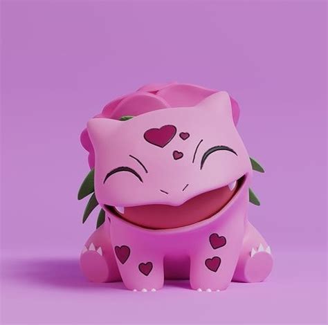 Pokemon Bulbasaur Valentines Day 3d Model 3d Printable Cgtrader