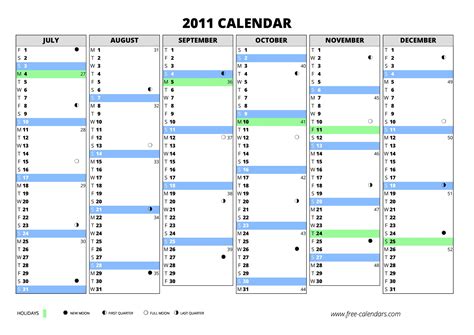 2011 Calendar ≡ Free