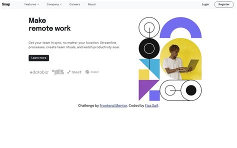 Frontend Mentor Intro Section With Dropdown Navigation Using