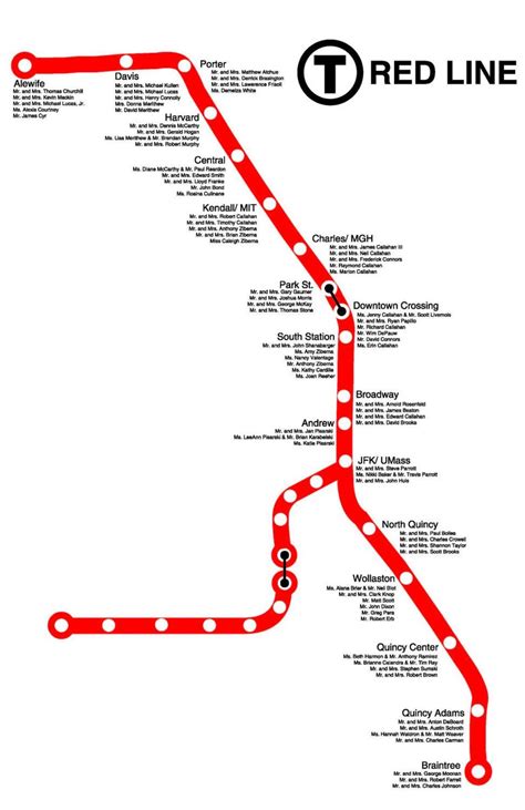 T Red Line Map