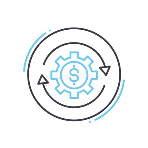 Revenue Line Icon Outline Symbol Vector Illustration Concept Sign