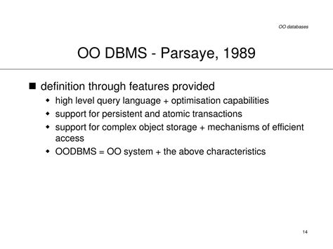 Ppt Object Oriented Databases Powerpoint Presentation Free Download Id 356336