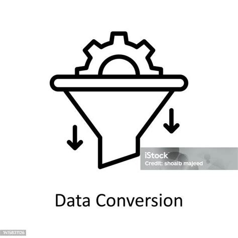 데이터 변환 벡터 개요 아이콘 디자인 그림 흰색 배경에 Eps 10 파일 개념에 대한 스톡 벡터 아트 및 기타 이미지 개념 금융 데이터 Istock