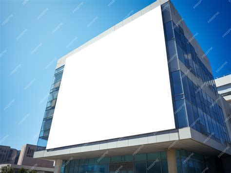 모형 빈 현수막 현대적인 디자인 야외 건설 빈 건물 광고판 모형 템플릿 포스터 거리 광고 외부 Ai 생성 일러스트레이션 프리미엄 사진