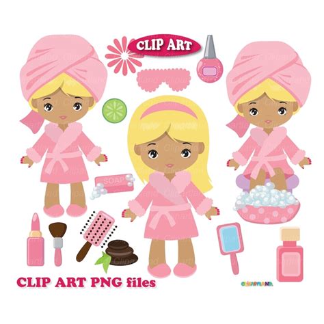 Instant Download Blonde Spa Girl Clip Art Personal And Com Inspire