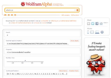Wolfram Alpha Search Query What Is Pi Download Scientific