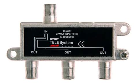 Divisor 3 Salidas Spliter Coaxial Tele System Zinc Platino Meses Sin