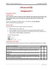 DBS311 Assignment1 F22 1 Pdf DBS311 Advanced Data Services