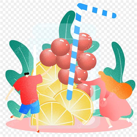 여름 일러스트 과일 주스 음식 파티 여름 여름 과일 주스 과일 Png 일러스트 및 Psd 이미지 무료 다운로드 Pngtree
