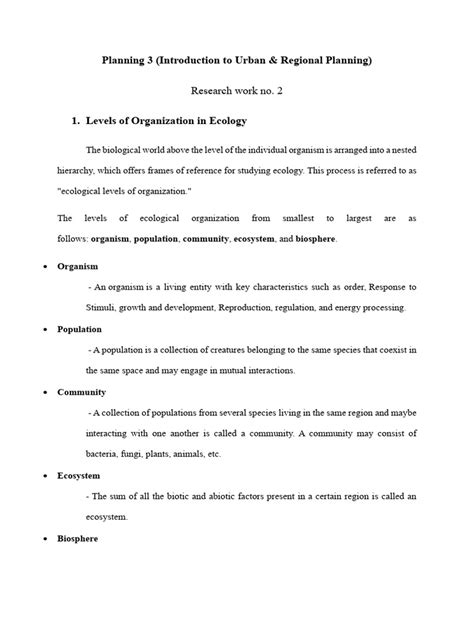 Planning 3 Introduction To Urban And Regional Planning Research Work