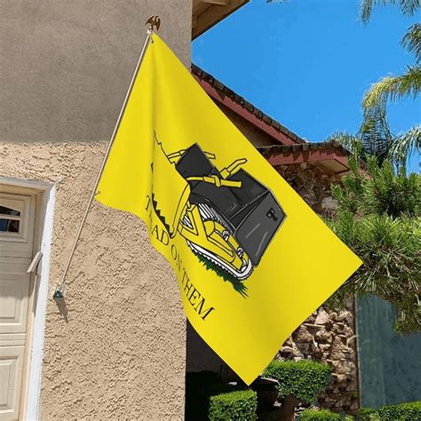 Double Stitched Outdoor Garden Flag Tread On Them Killdozer Flag 2x3ft