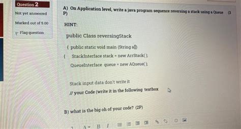 Solved Question 2 A On Application Level Write A Java