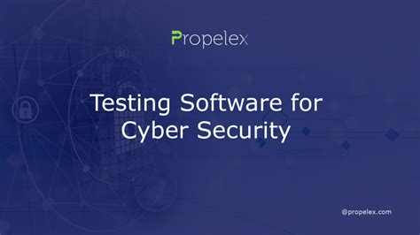 Testing Software For Cyber Security Propelex
