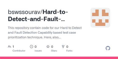 Github Bswssourav Hard To Detect And Fault Detection Capability Hdfdc Test Case Prioritization