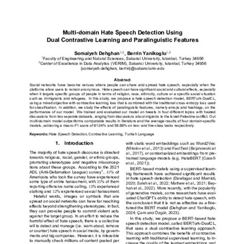 Multi Domain Hate Speech Detection Using Dual Contrastive Learning And Paralinguistic Features