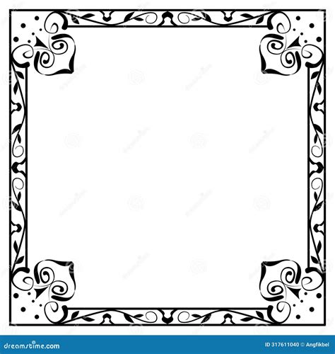 Fancy Page Border Two A Cute Fancy Page Border Frame Template Design Vector Illustration