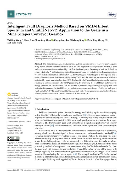 pdf intelligent fault diagnosis method based on vmd hilbert spectrum