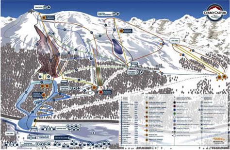 Mapa De Pistas Y Medios En Cerro Castor Tierra Del Fuego Argentina