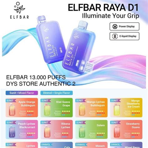 Promo Ready Stock New Elfbar D1 Raya 13000 Puffs Solero Jakarta