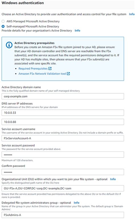 amazon fsx for windows file server and aws managed microsoft ad multi