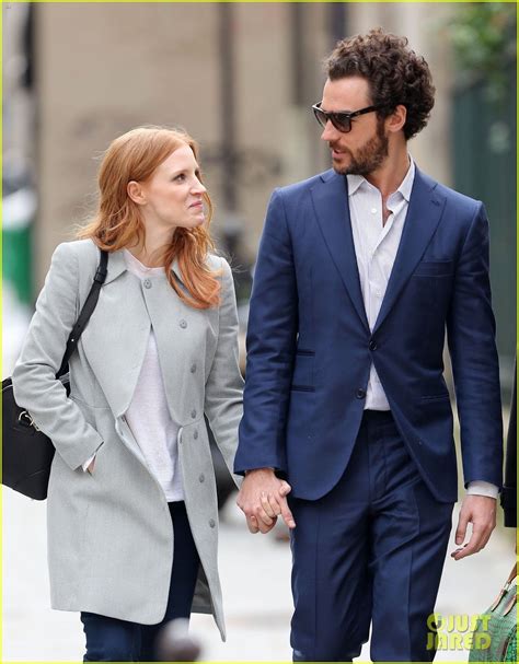 Jessica Chastain And Gian Luca Passi De Preposulo Hold Hands In Paris