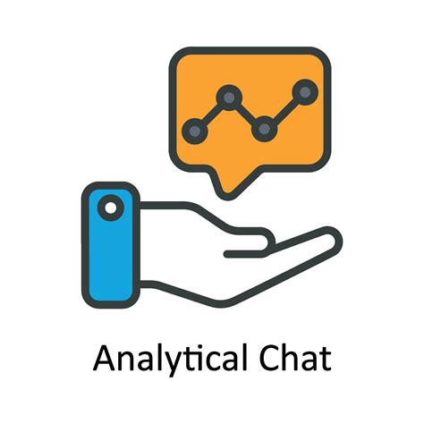 Analytical Chat Vector Fill Outline Icon Design Illustration Digital