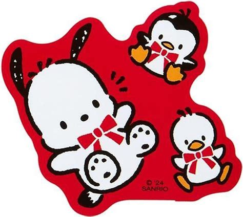 Sanrio Sticker Set Pochacco 35th Anniversary Red Ribbon