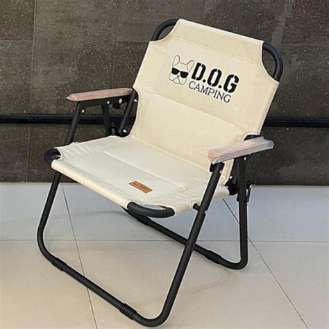 [도그독] 아스트라 접이식 초경량 캠핑의자 원목 로우체어 카키 디바이스마트