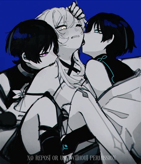 Lumine Scaramouche And Wanderer Genshin Impact Drawn By Mei X 02 Danbooru