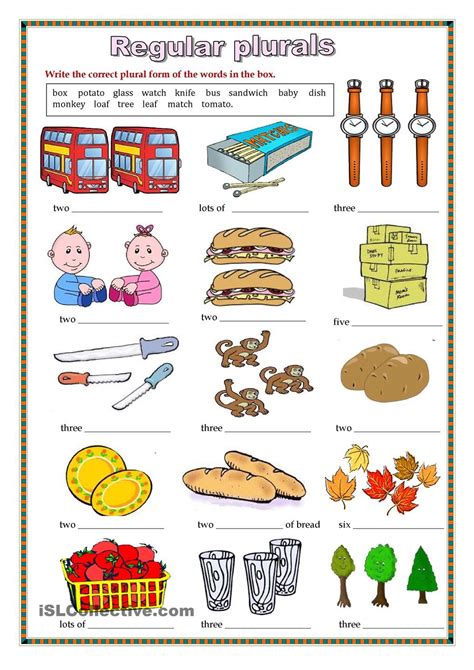 Regular Plurals Worksheet Printable Word Searches