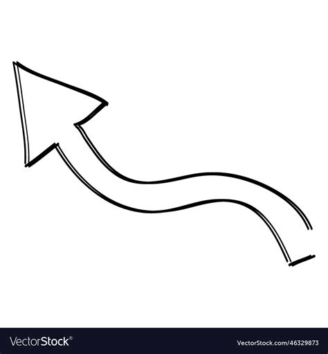 Arrow Wave Left Direction Royalty Free Vector Image