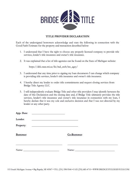 Fillable Online Sun Title Borrower Title Insurance Declaration Doc
