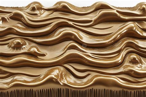 Abstract Golden Liquid Waves Texture Background Luxurious Shiny Metallic Flowing Design For