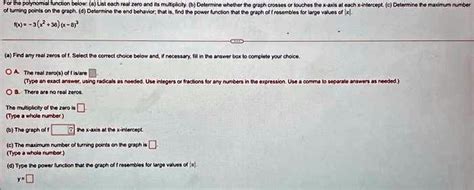 Solved Texts A List Each Real Zero And Its Multiplicity B