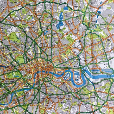 1960s Vintage Wall Map Of London And Suburbs Vintage Street Etsy Canada
