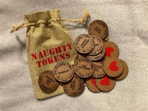Naughty Tokens Sex Token Anniversary Gift Bachelorette Party Valentines Day Bridal Shower
