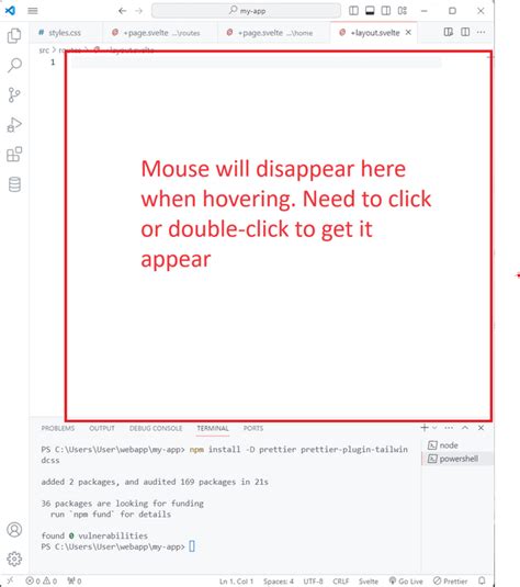 My Mouse Always Disappears In Editor Area Rvscode