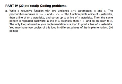 Solved Part Iv 20 Pts Total Coding Problems A Write A