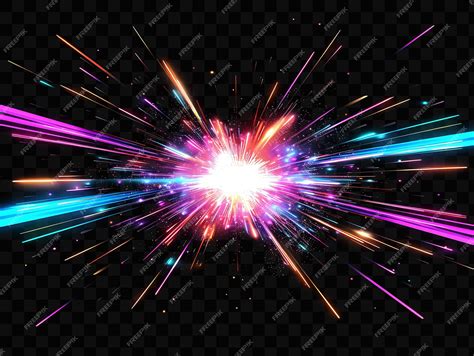Premium Psd Gigantic Explosion And With Pulsating Energy Radiant Rays An Effect Fx Film