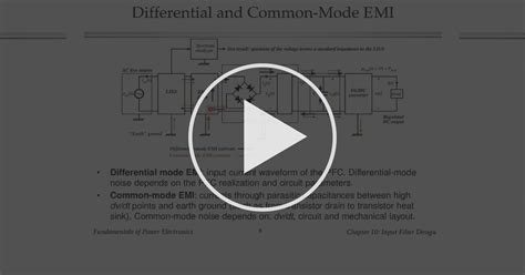 Differential And Common Mode Emi Introduction To Input Filter Design Coursera