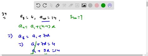 The 4th Term Of An Arithmetic Sequence Is 20 And The 8 Th Term Is 44
