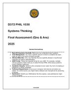 WGU D372 PHIL 1030 Systems Thinking Final Assessment Qns Ans 2025 DocMerit