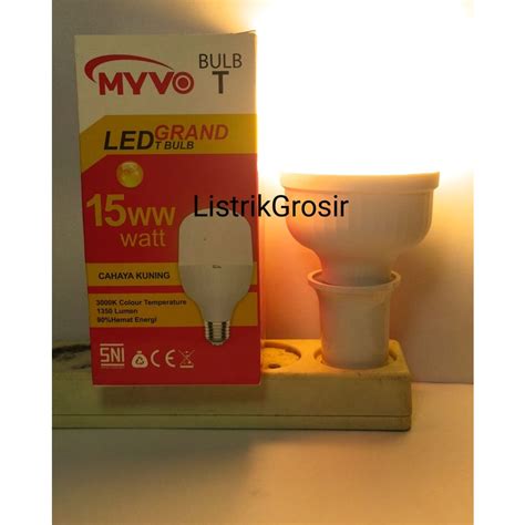 Jual Lampu Led Myvo Grand T Bulb Warm White Kuning W W Watt Led Grand Kapsul Kuning
